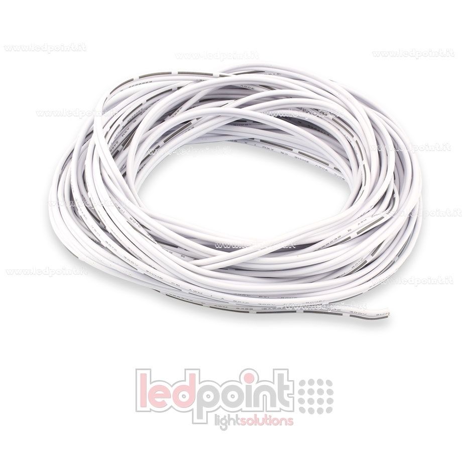 Ledpoint S.r.l. | Cable blanco 0.75mm rollo de 10m